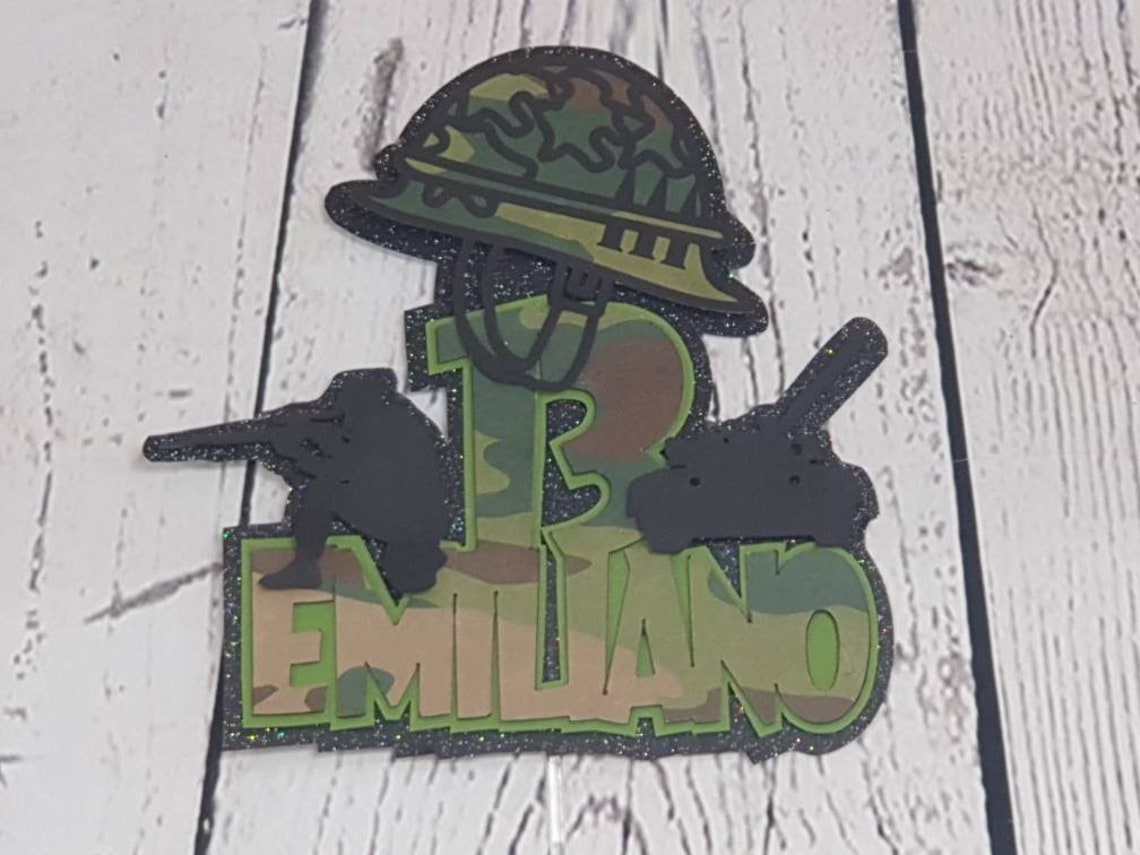 Military Theme Party Cake Topper soldier cake topper | Etsy