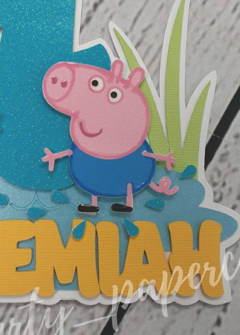 George Cake Topper George Pig Cake Topper George and Peppa - Etsy