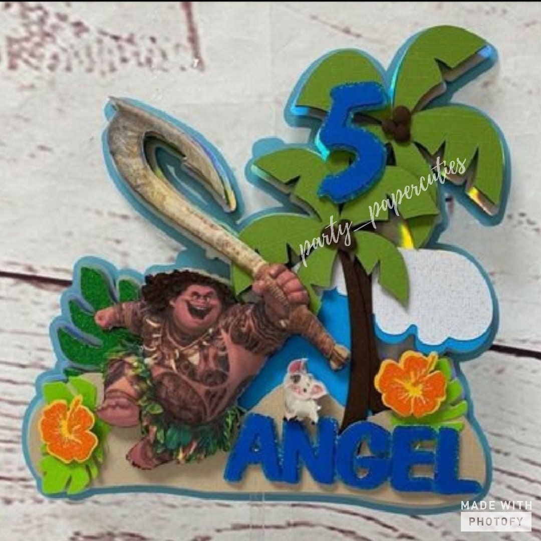 Maui Moana Cake Topper, Maui Theme Cake Topper - Etsy