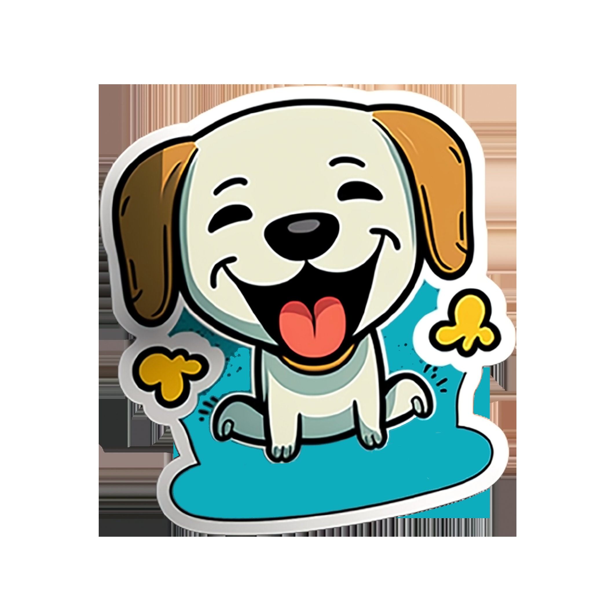 Sticker Perrito Feliz - Etsy