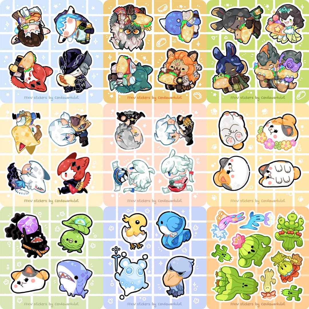 FFXIV Mix N' Match Sticker Sheets | BUY 2 Free 1 - Etsy