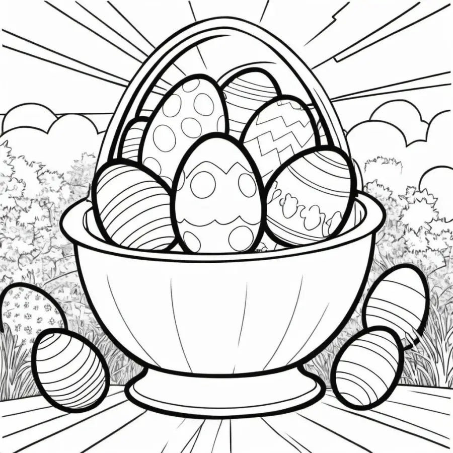 Easter Coloring Book Digital Download 5 Pages - Etsy