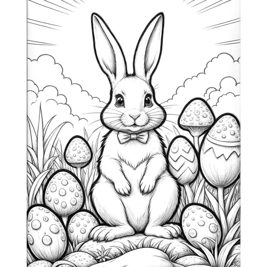 Easter Coloring Book Digital Download 5 Pages - Etsy