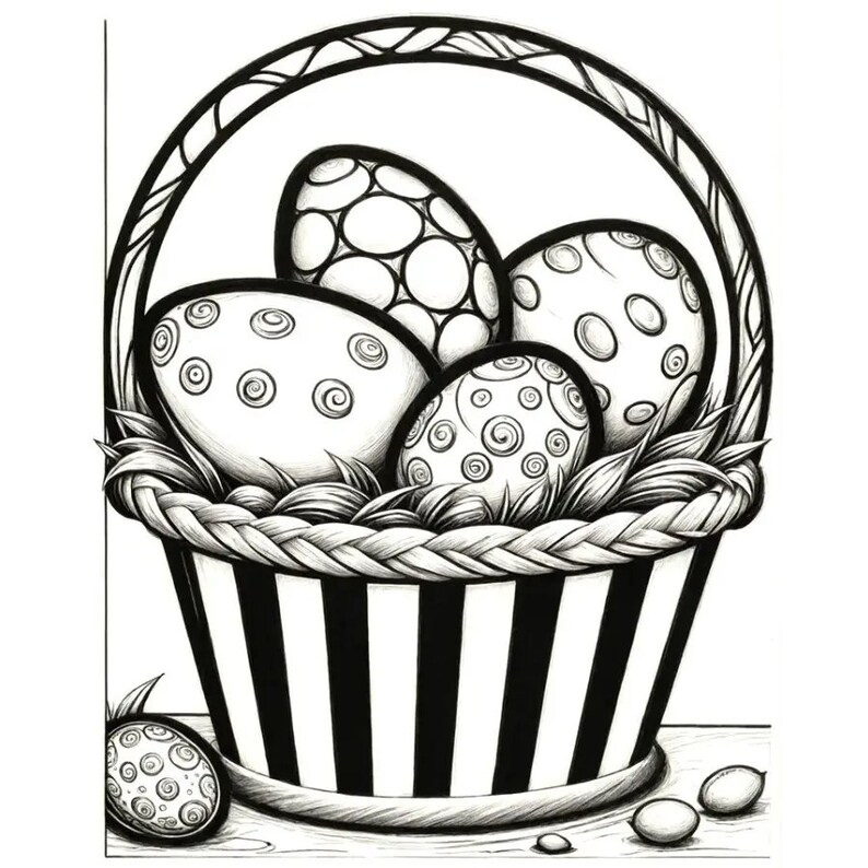 Easter Coloring Book Digital Download 5 Pages - Etsy
