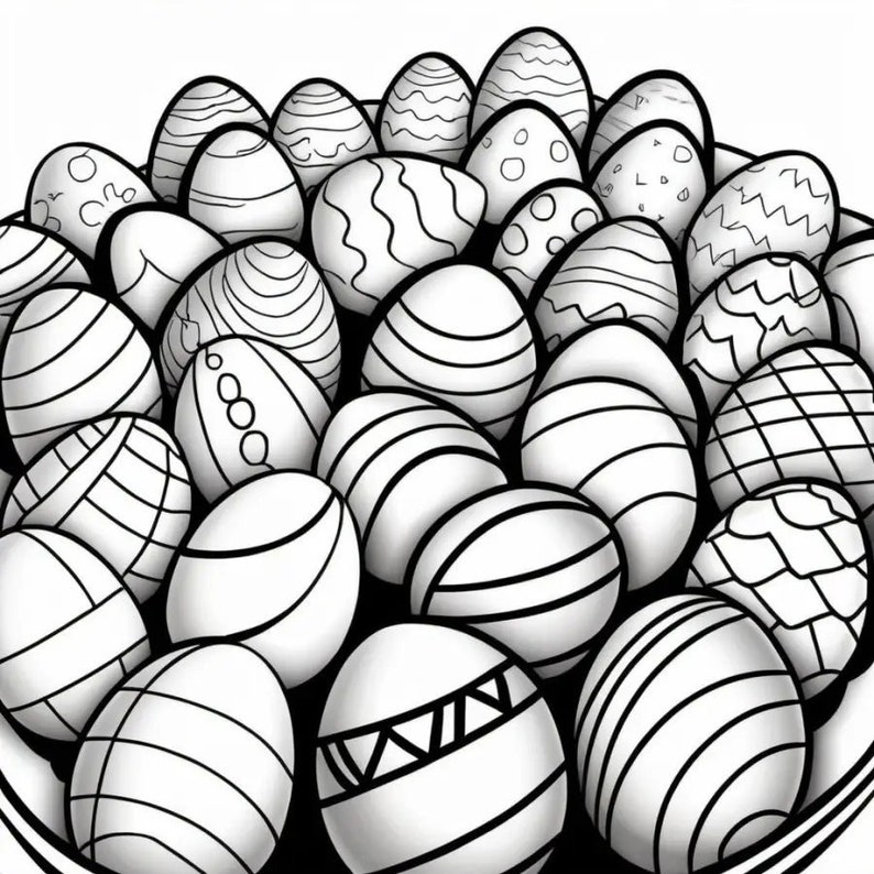 Easter Coloring Book Digital Download 5 Pages - Etsy