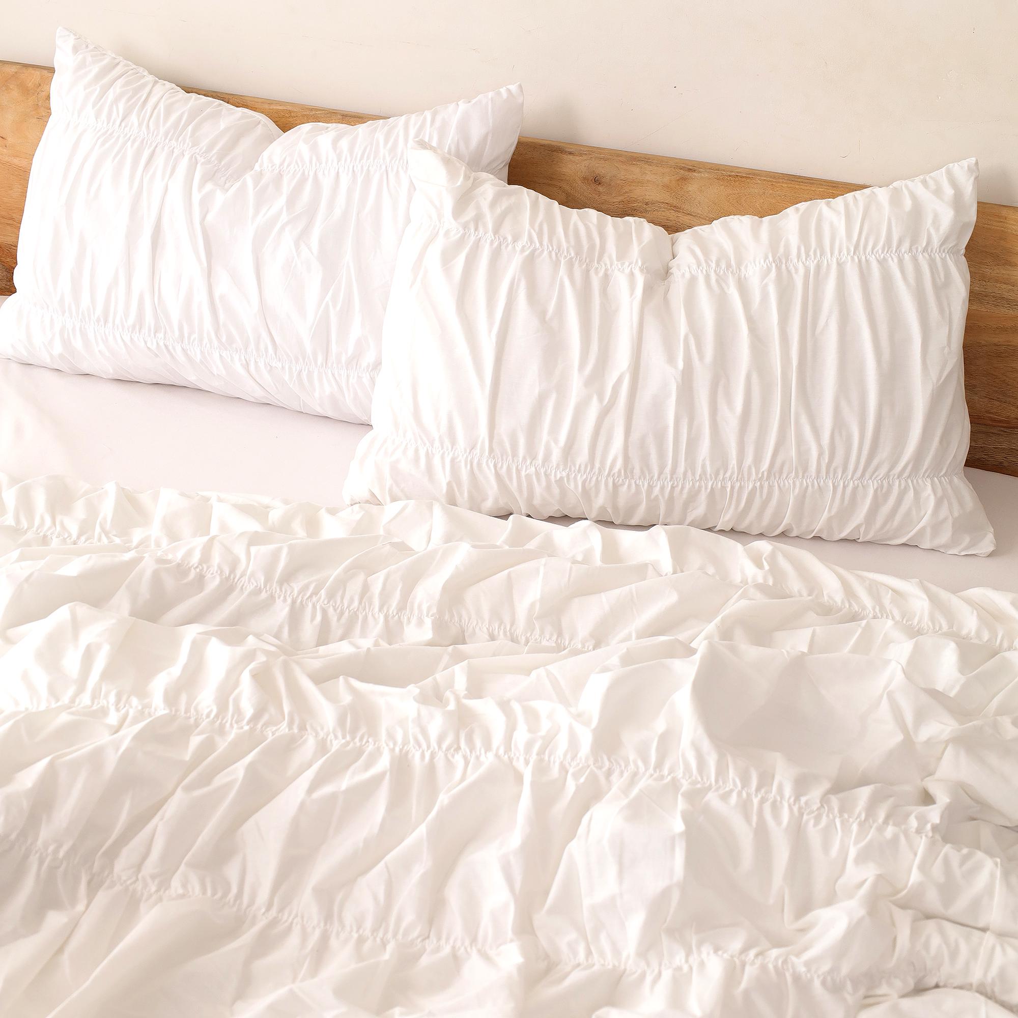 Ivory / off White Pure Cotton Wrinkle Duvet Cover, Comforter Cover ...