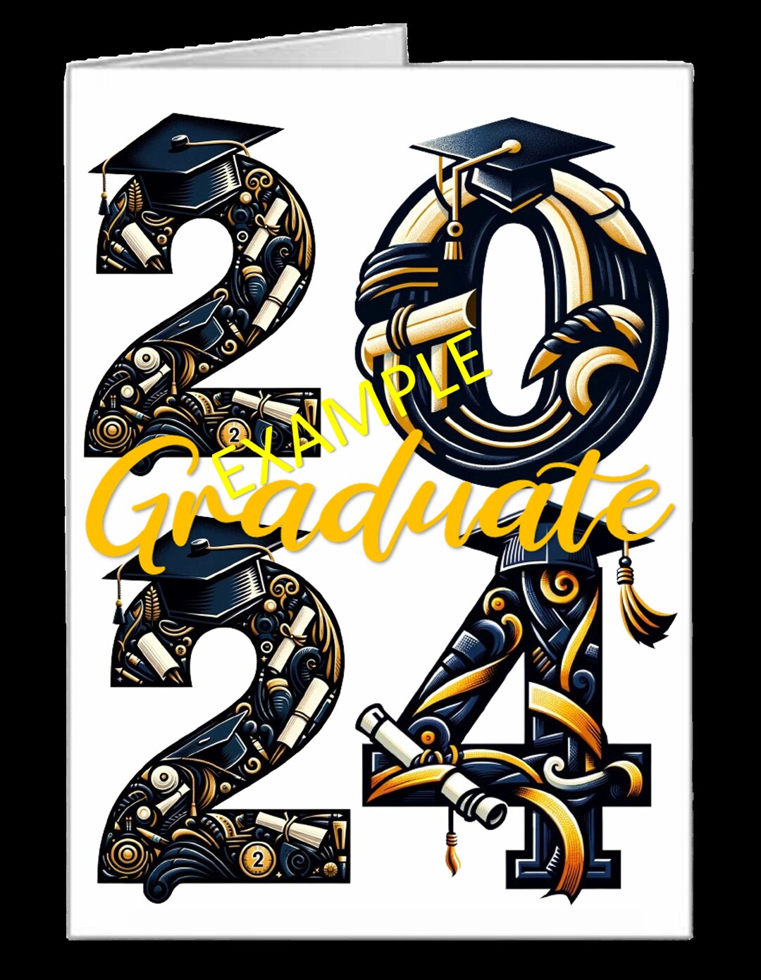 Graduation E-card 2024 Classic Traditional Digital Grad Card, Instant ...
