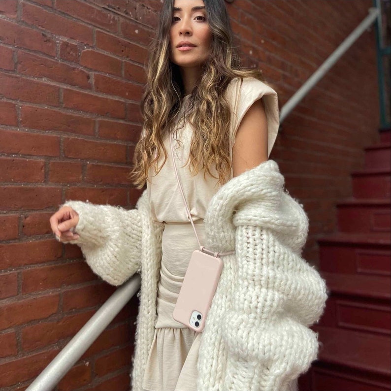 Handknitted Multicolor Cozy Wool Mix Cardigans - Etsy