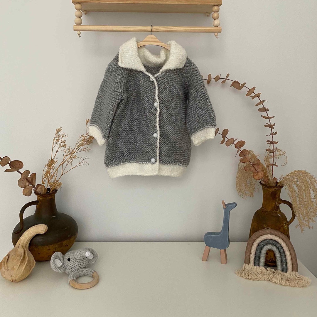 Fuzzy Collared Shimmer Cardigan - Etsy