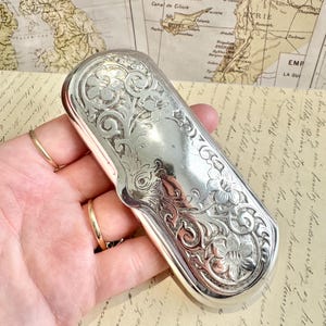Antique German Silver Eyeglasses Spectacle Case Art Nouveau Floral ...