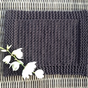 Set of 6 Knitted Table Mats, Placemats Available in Many Colors, Cotton ...