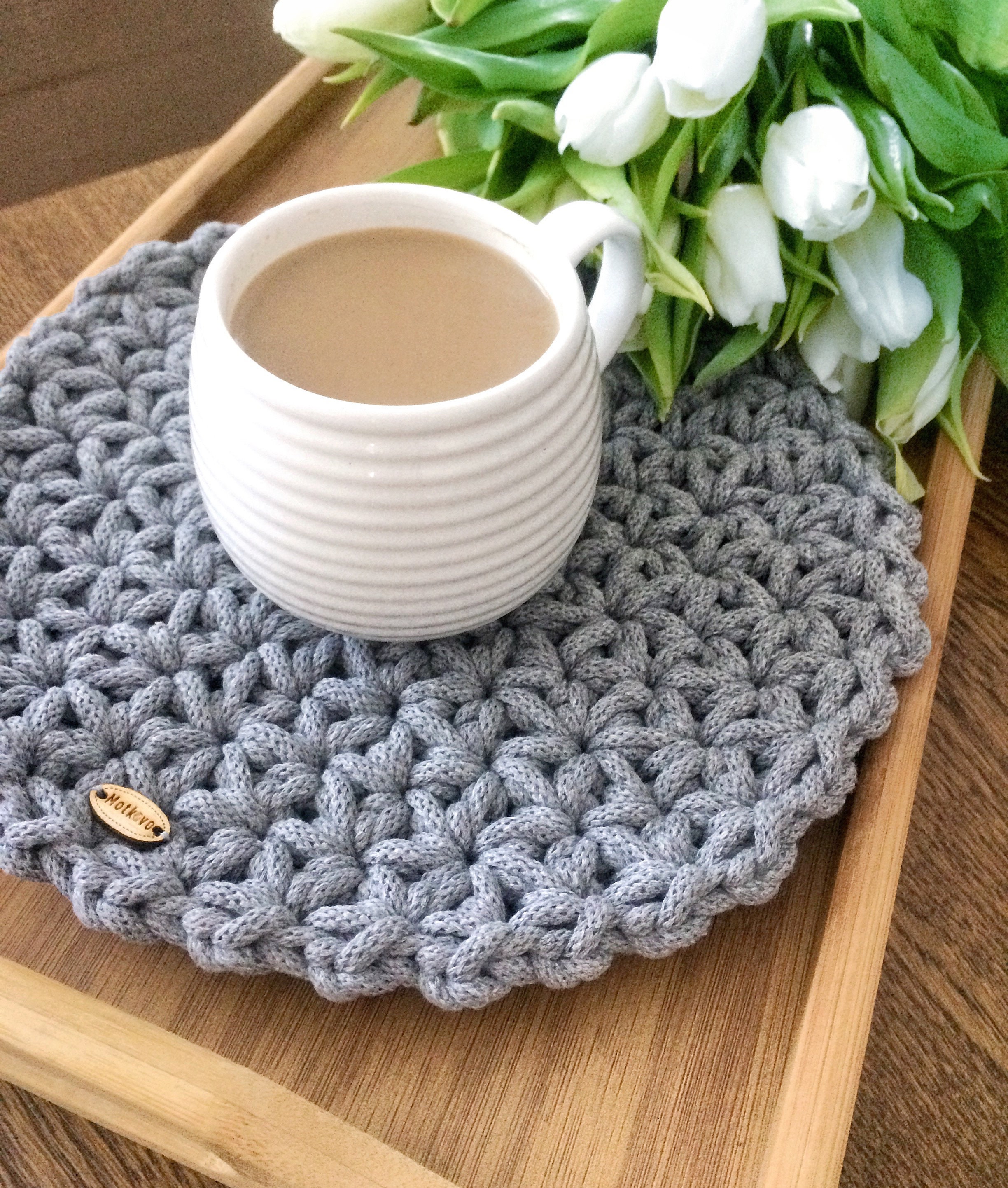 Set of 8 Crocheted Placemat Daisy Available in Many Colors - Etsy