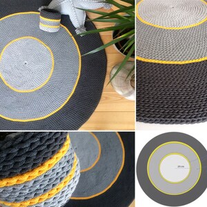 Colorful Round Rug From Cotton Cord Available in Many Color Options and ...