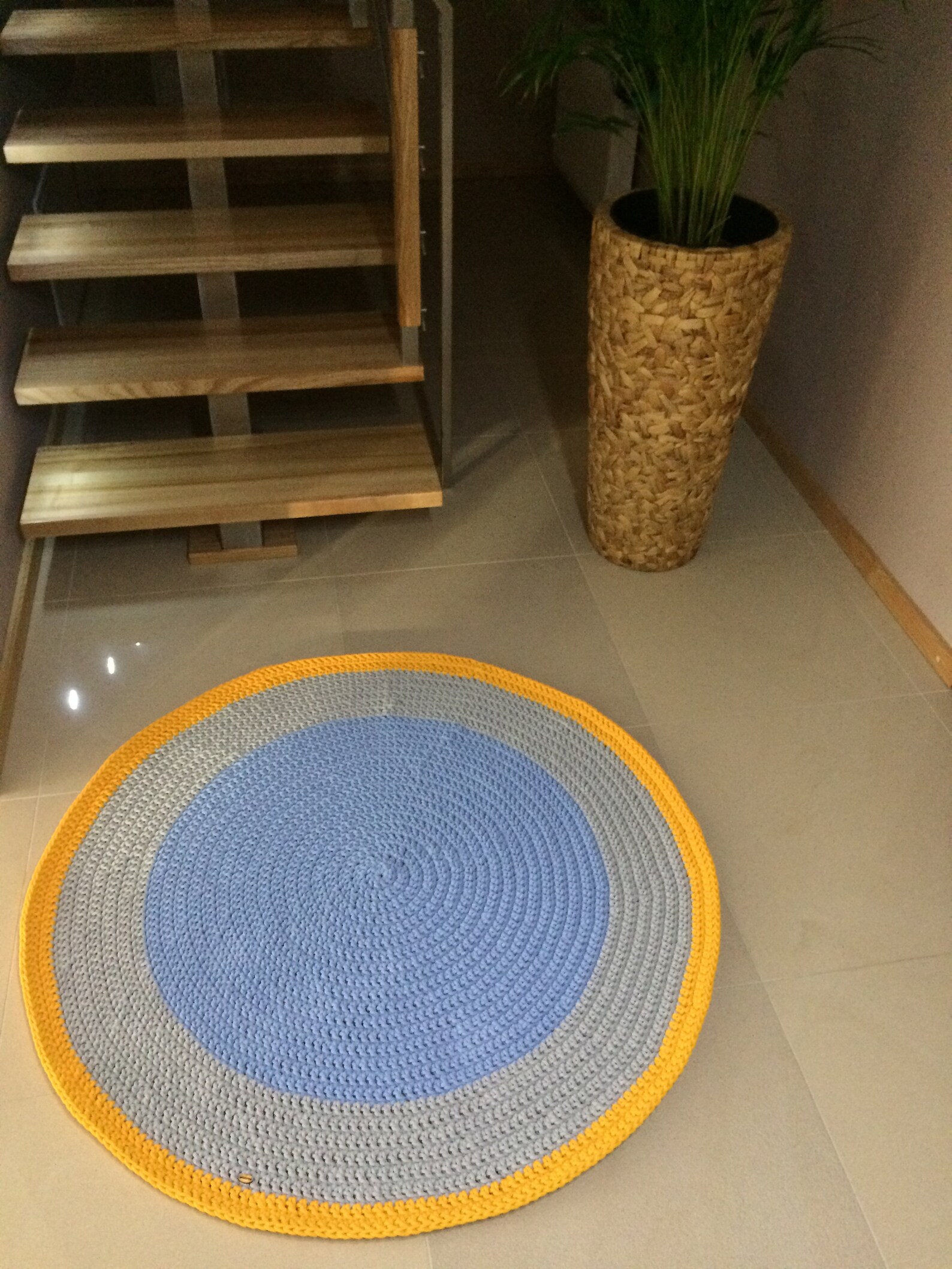 Crochet Round Rug Handmade Rug Cotton Rug Natural Carpet | Etsy