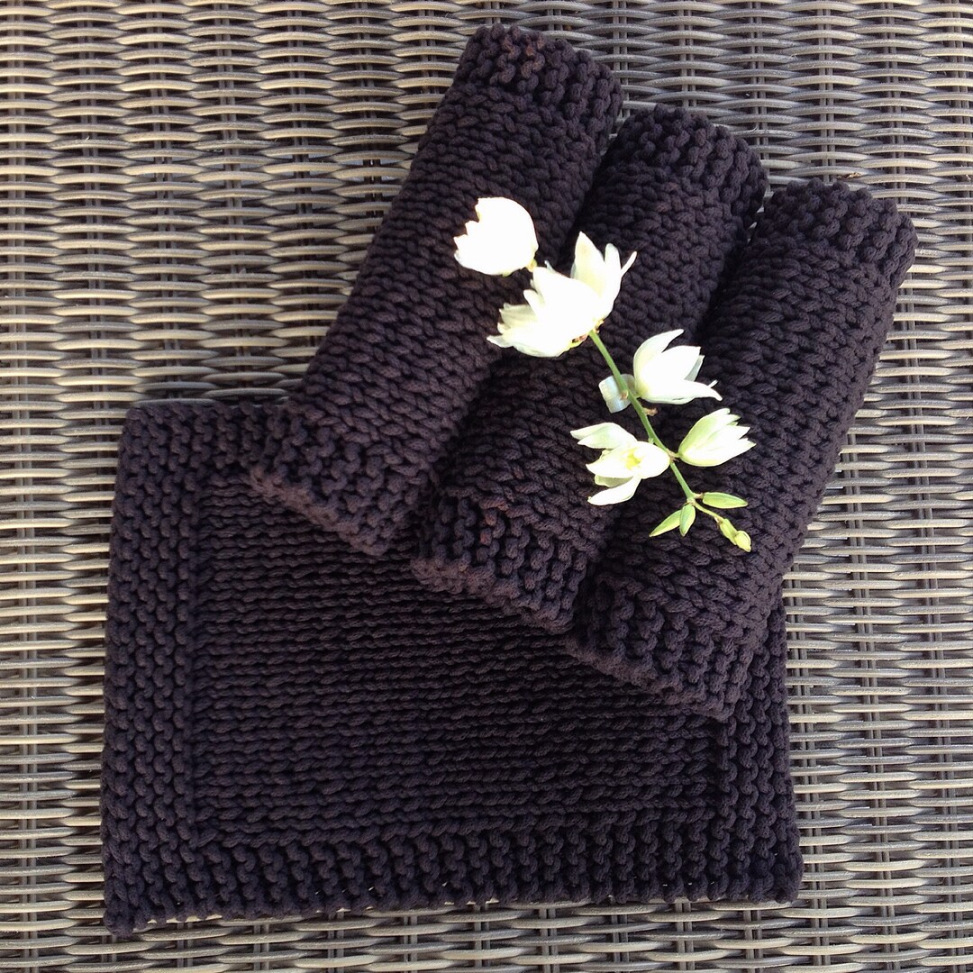 Knit Tablemats, Placemats, Table Mats, Cotton Table Mats, Table Mats ...