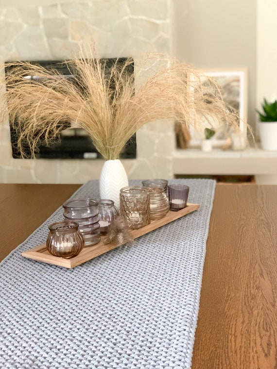 Table Runner Cozy Knitted Table Decoration Thanks Giving | Etsy