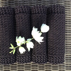 Set of 6 Knitted Table Mats, Placemats Available in Many Colors, Cotton ...