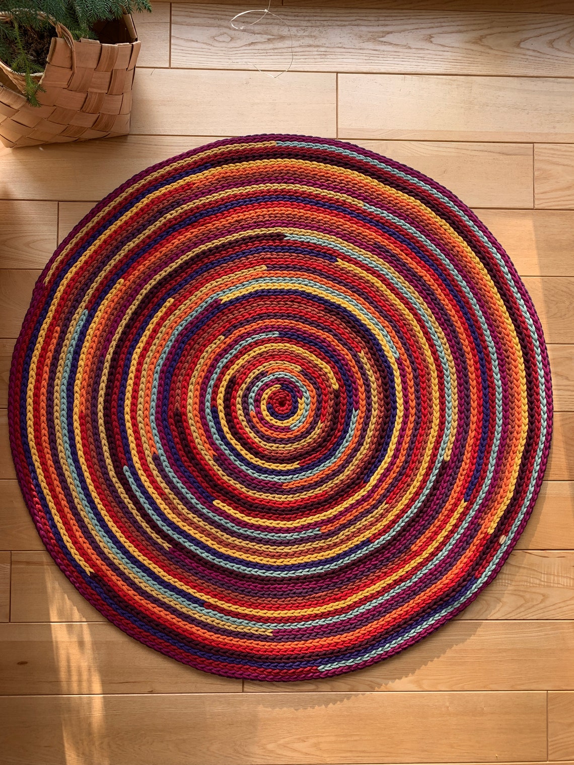 Colorful Crochet Round Rug High Quality Cotton Rug Made From - Etsy