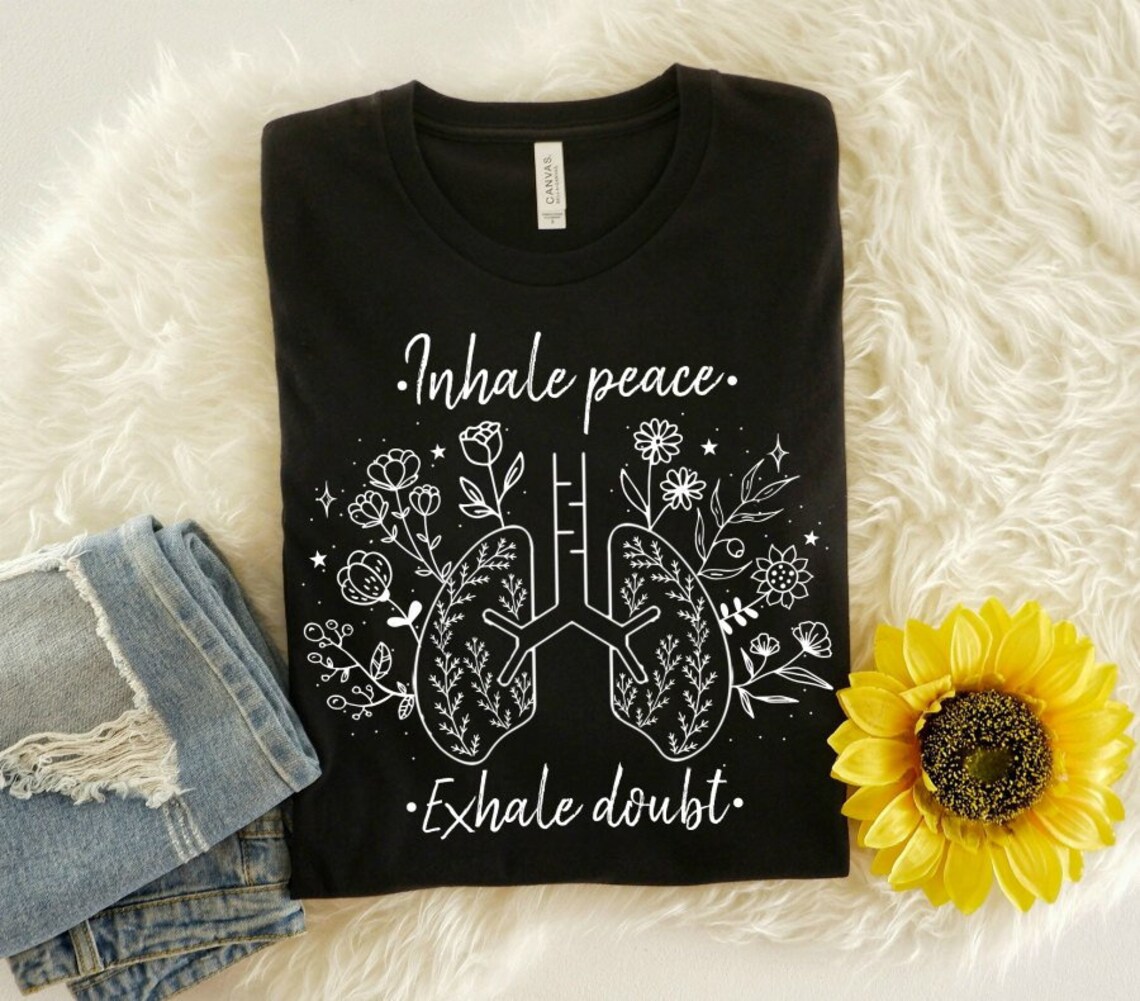 Inhale Exhale T Shirt Just Breathe T Shirt Mental Health T Etsy