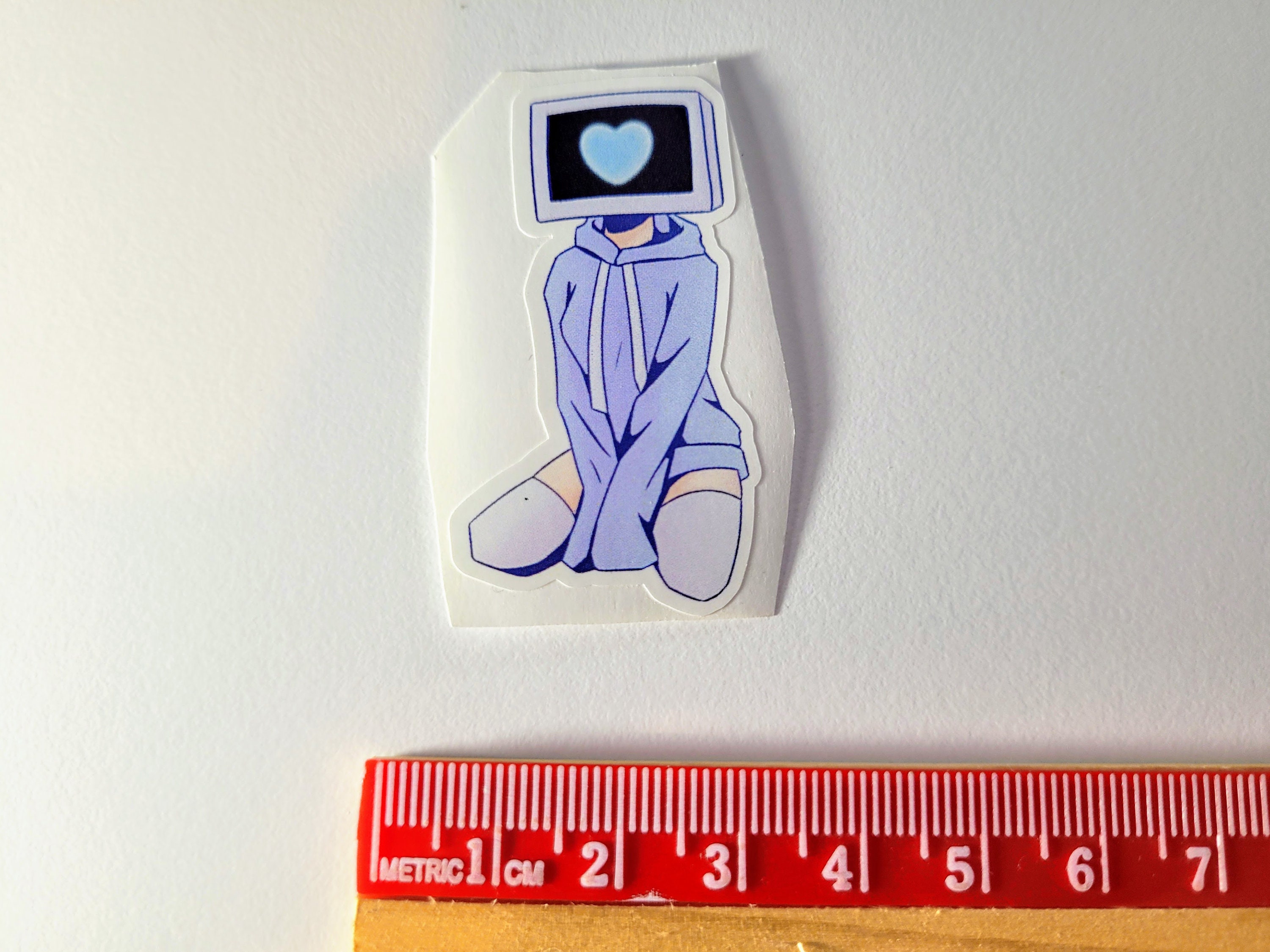 TV Head/ Monitor Head Chibi Anime Emote Matte Vinyl - Etsy