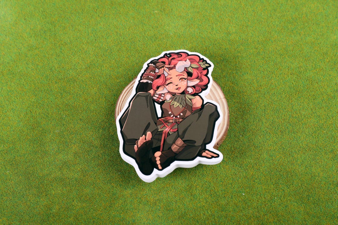 Vix Furry DND Goat Druid // 10 X 10cm Vinyl Sticker - Etsy