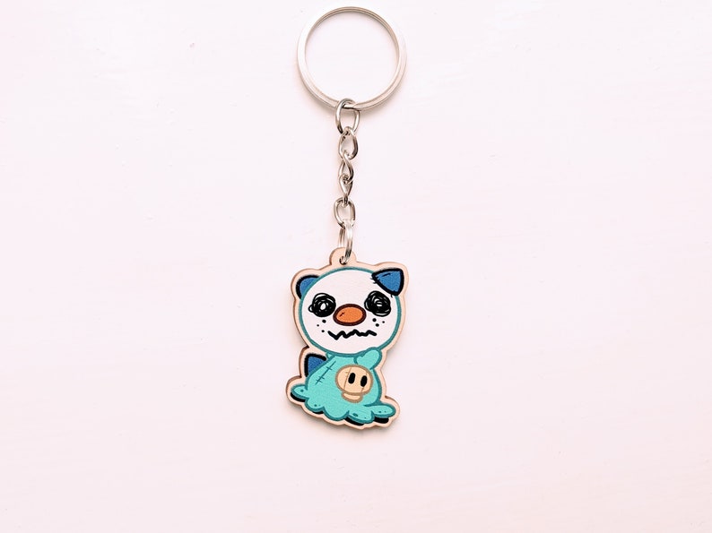 Puppet Ghost Gen 5 Wooden Charm Keychain 1.50 Tall - Etsy