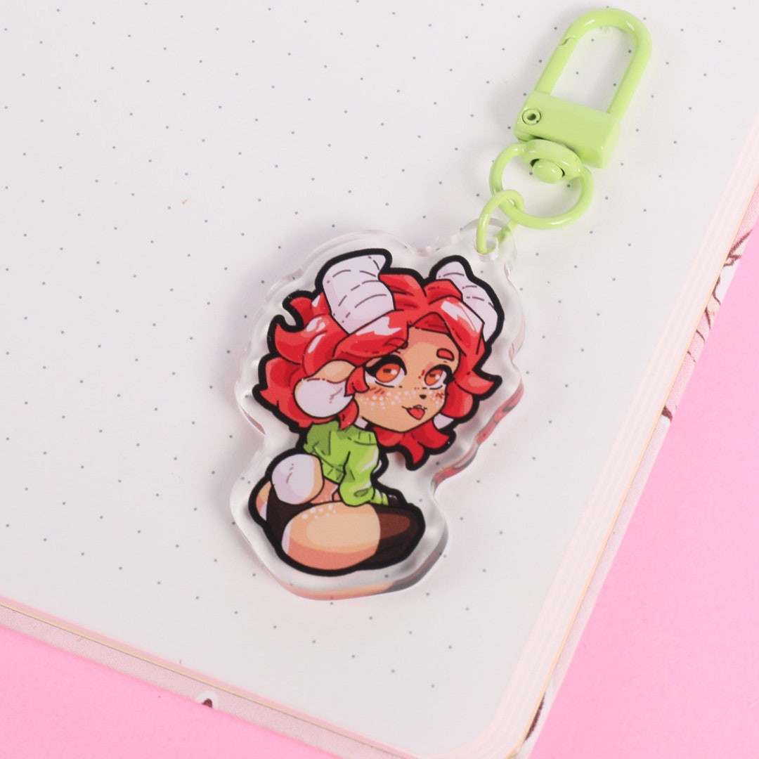 Vix - Furry Faun Girl - 2" Clear Acrylic Double-sided Keychain - Etsy