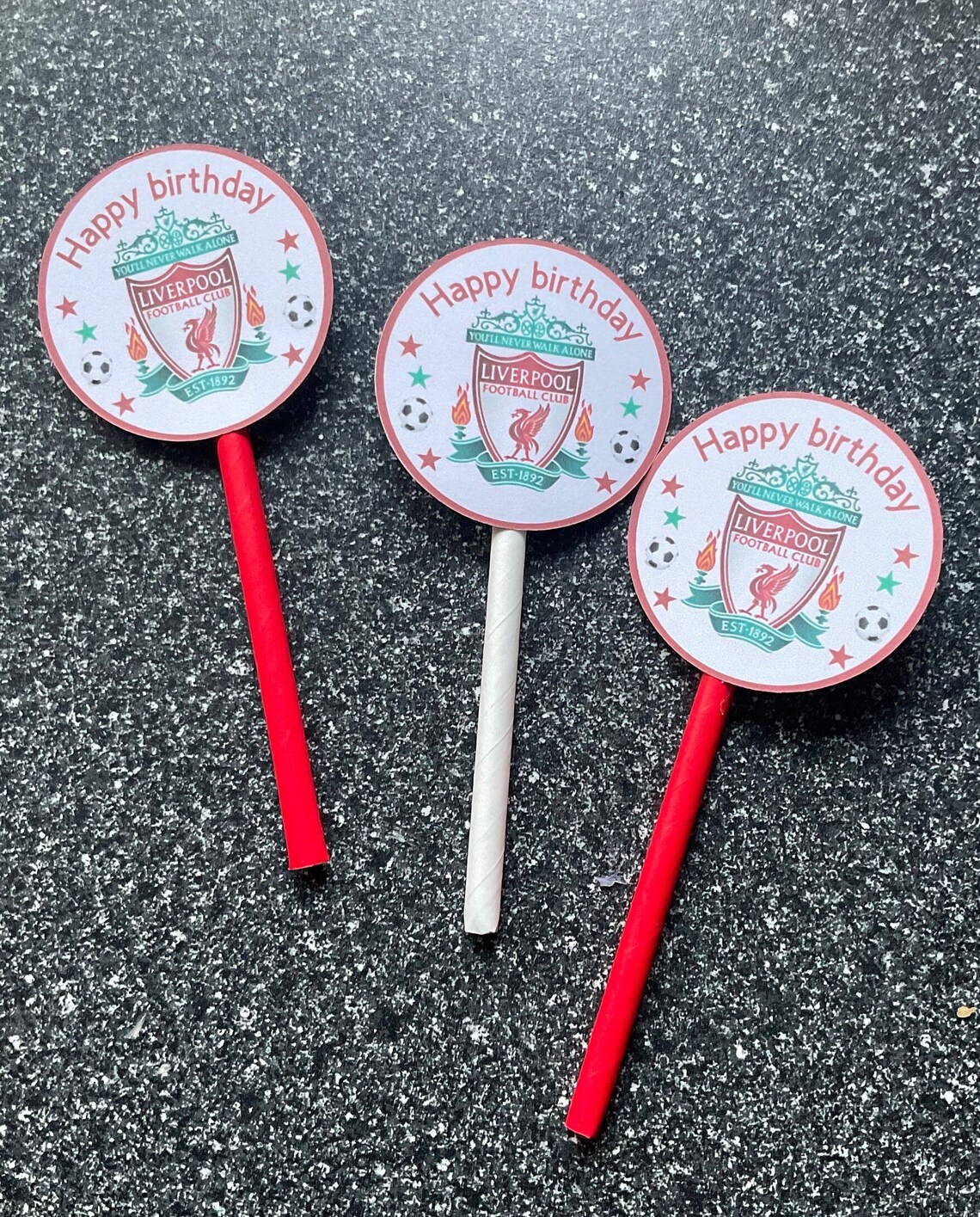 12 X Liverpool Football Cupcake Toppers - Etsy