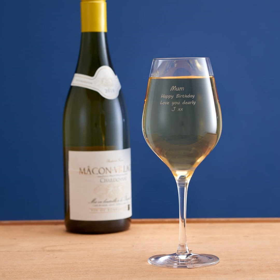 Plain Crystal White Wine Glass - Etsy