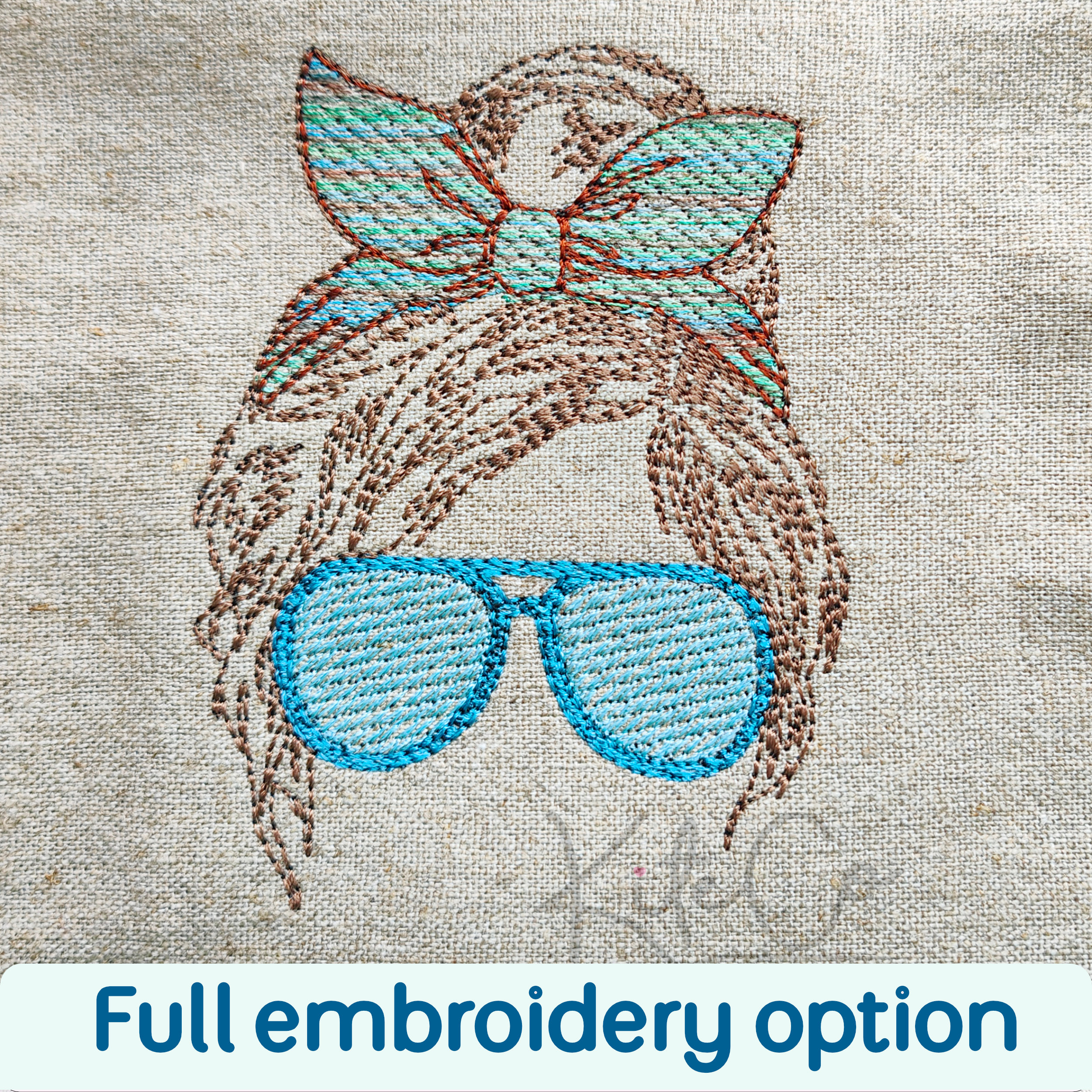 Messy Bun, HTV Applique, Machine Embroidery, Fabric Applique #momslife ...
