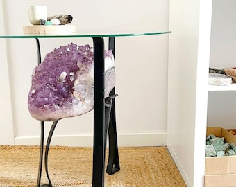Amethyst Geode Table With Certification 65 Lbs. Authentic Amethyst ...