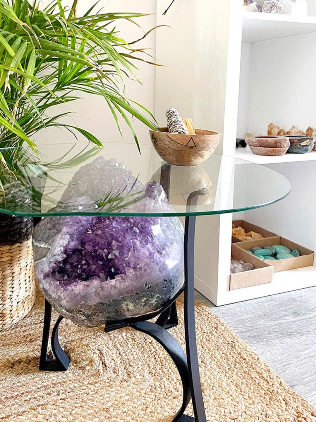Amethyst Geode Table With Certification 65 Lbs. Authentic Amethyst ...