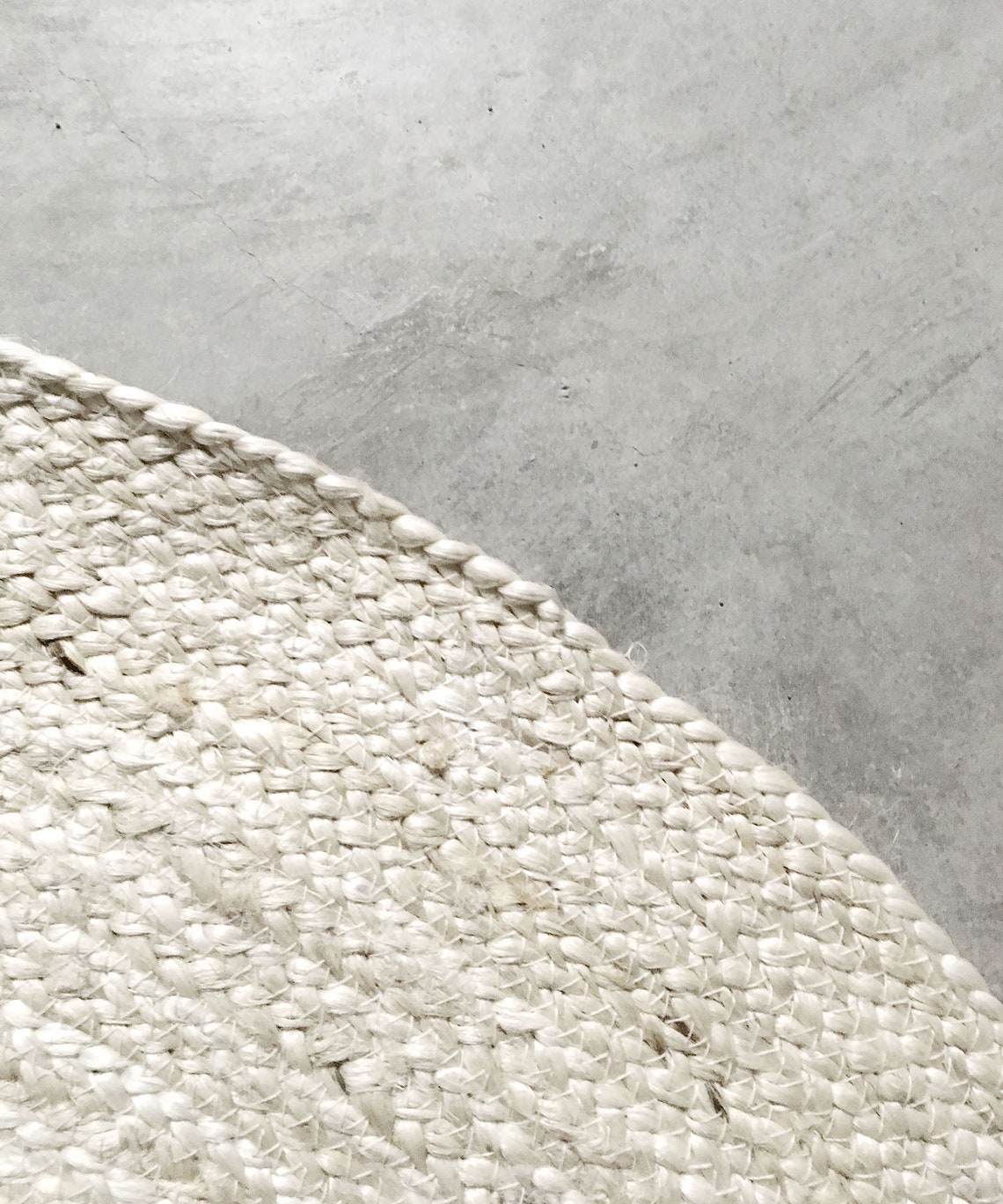 Extra Large Round Jute Rug in Warm White. Ecologic Jute and - Etsy