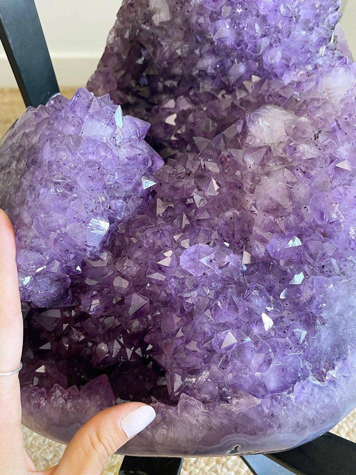 Amethyst Geode Table With Certification 65 Lbs. Authentic Amethyst ...