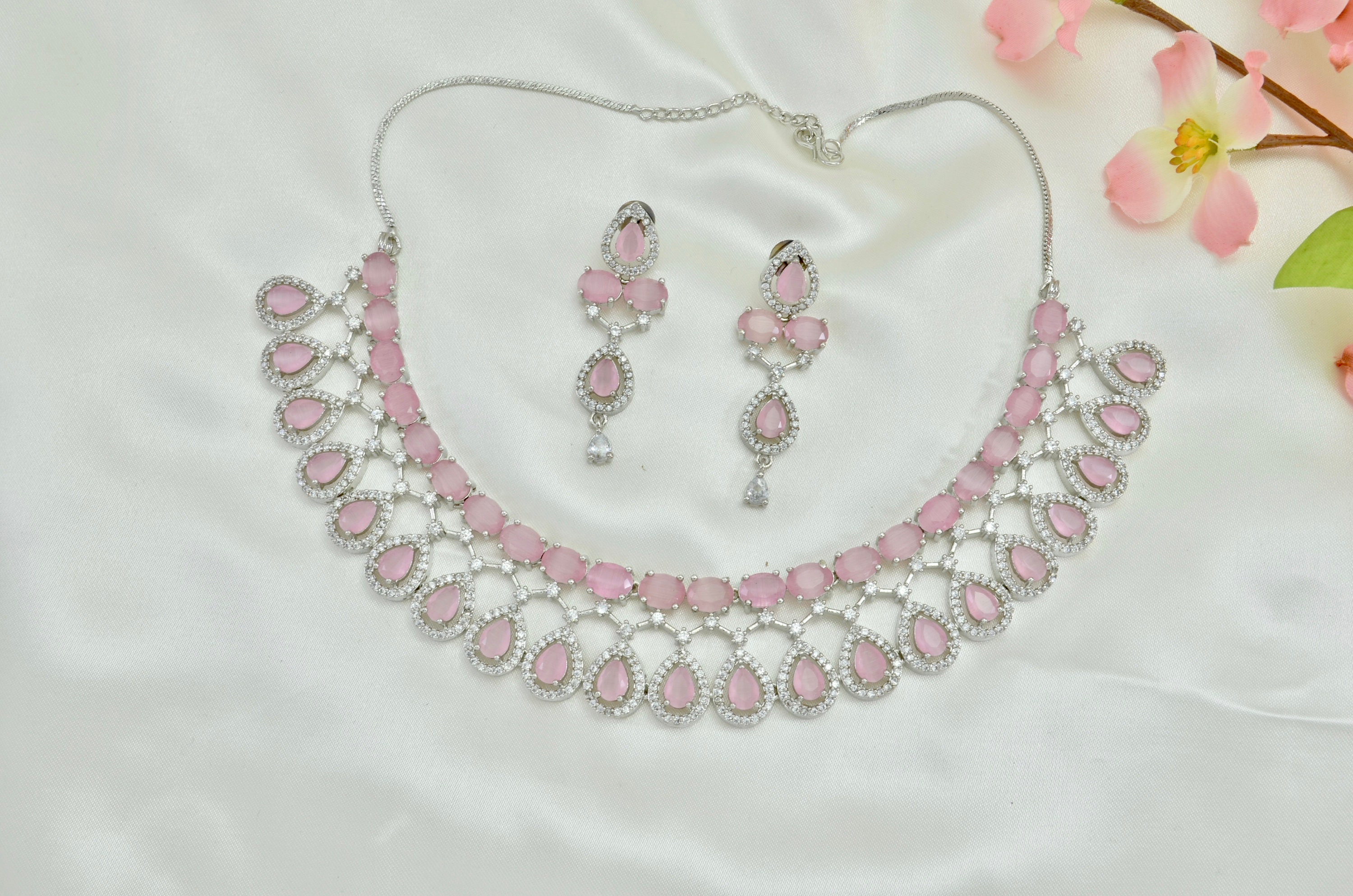 Pink Necklace Set Online Shop