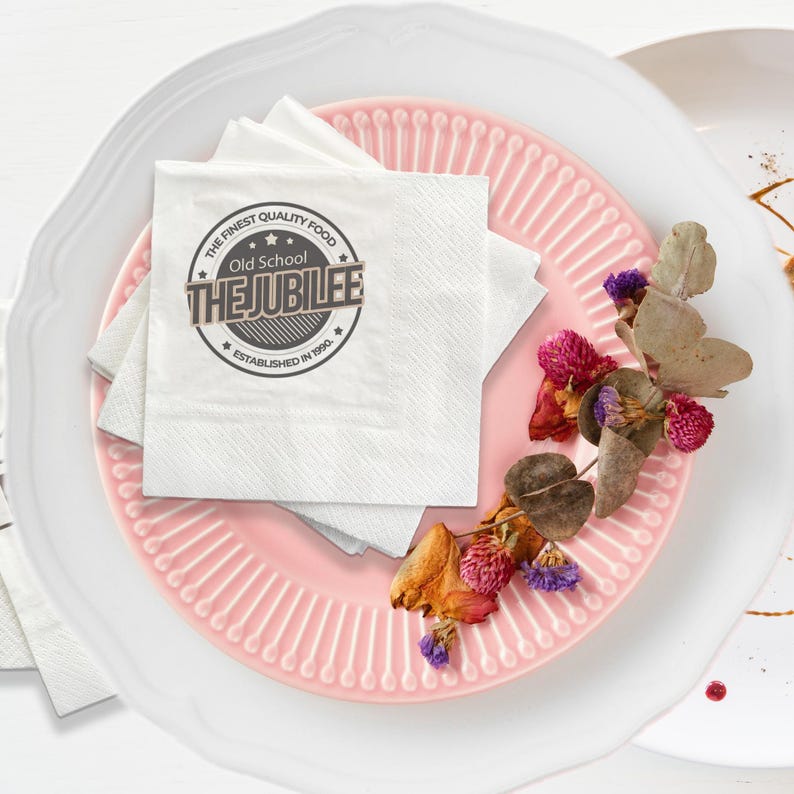 Custom Napkins With Logo, Personalized Logo Cocktail Napkins Luncheon ...