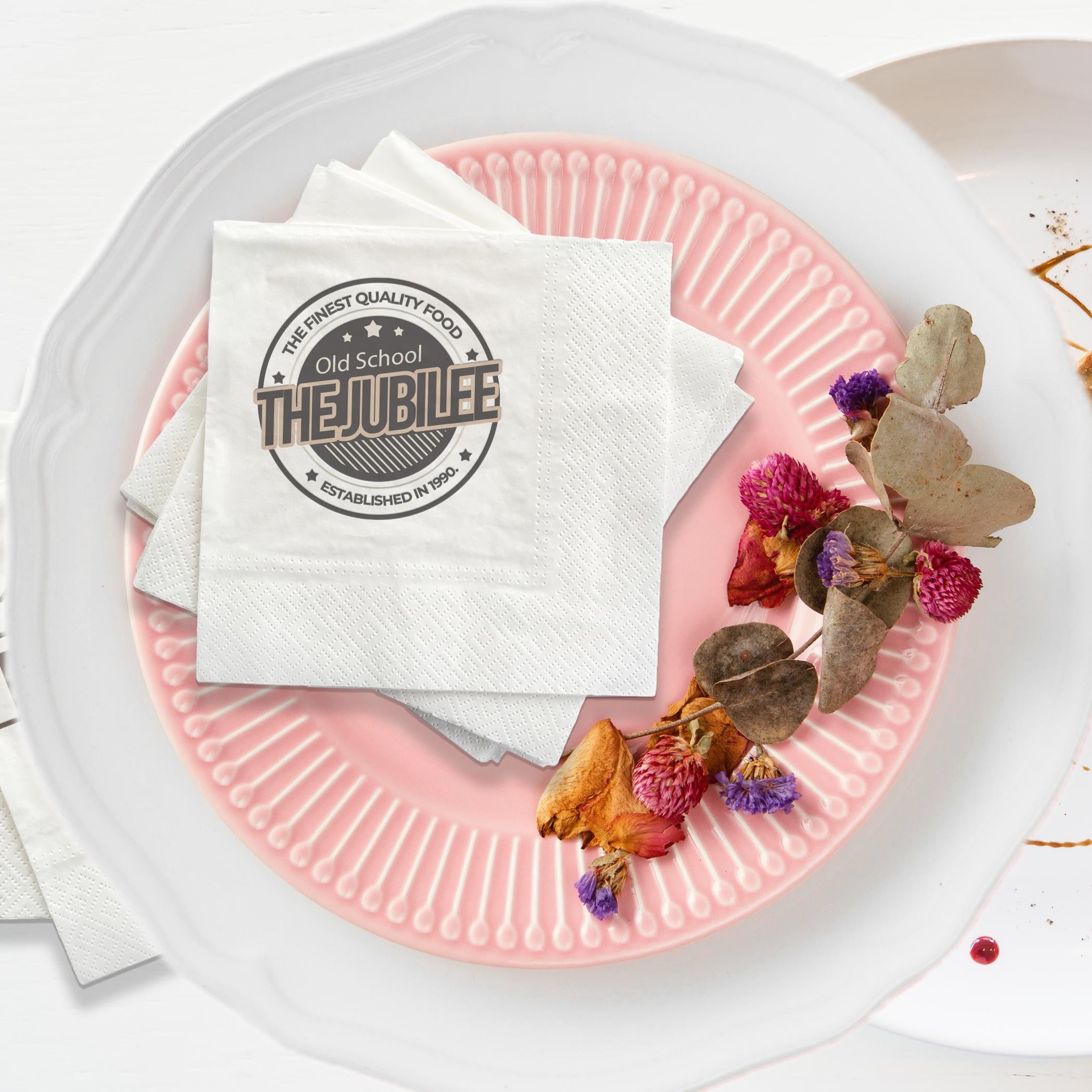 Custom Napkins With Logo, Personalized Logo Cocktail Napkins Luncheon ...