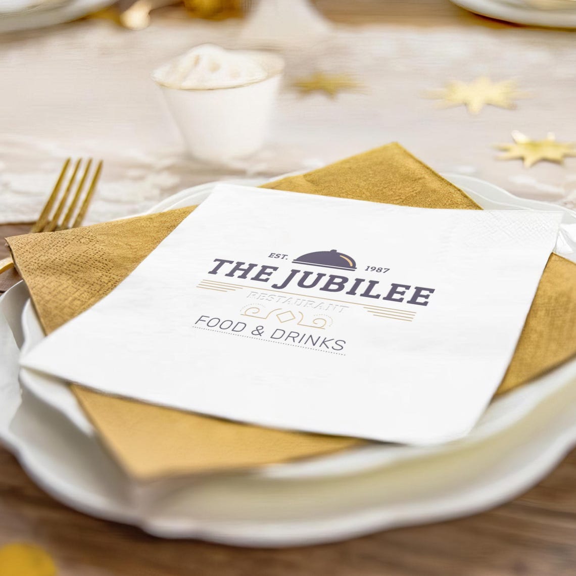 Custom Napkins With Logo, Personalized Logo Cocktail Napkins Luncheon ...
