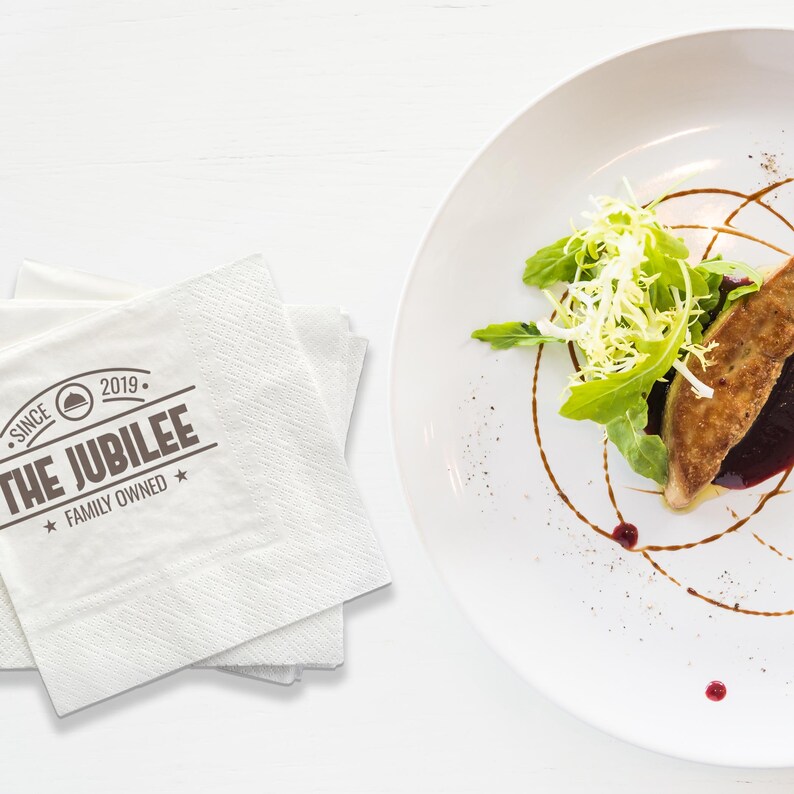 Custom Napkins With Logo, Personalized Logo Cocktail Napkins Luncheon ...