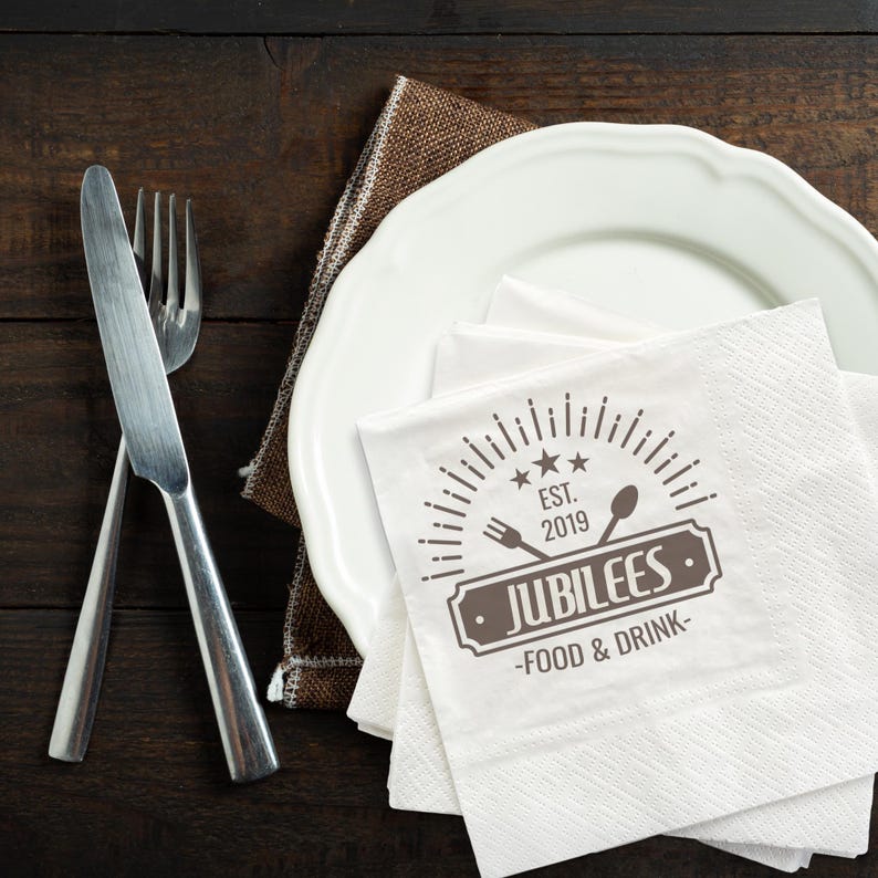 Custom Napkins With Logo, Personalized Logo Cocktail Napkins Luncheon ...