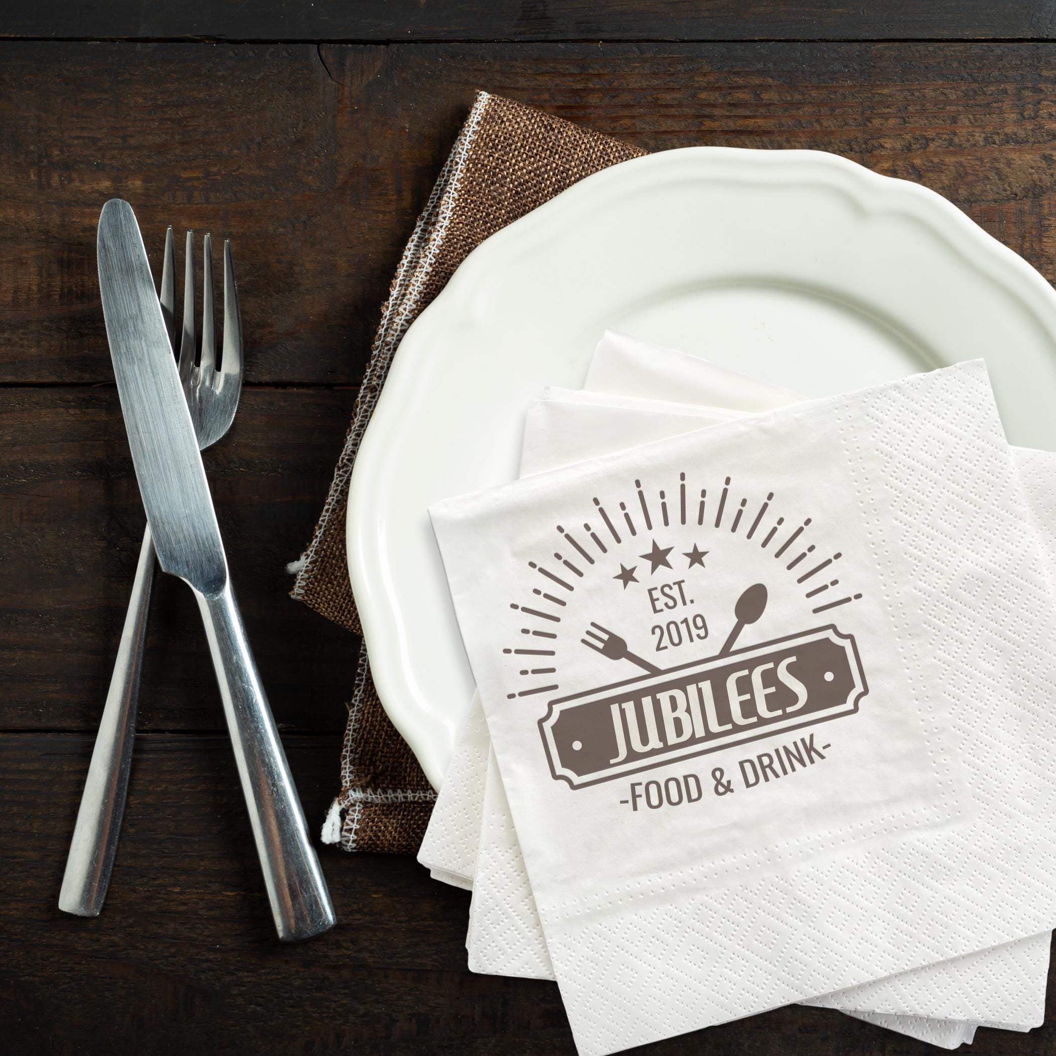 Custom Napkins With Logo, Personalized Logo Cocktail Napkins Luncheon ...
