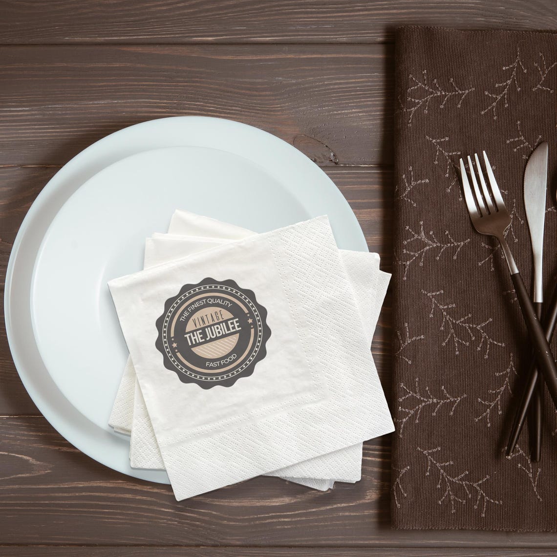 Custom Napkins With Logo, Personalized Logo Cocktail Napkins Luncheon ...