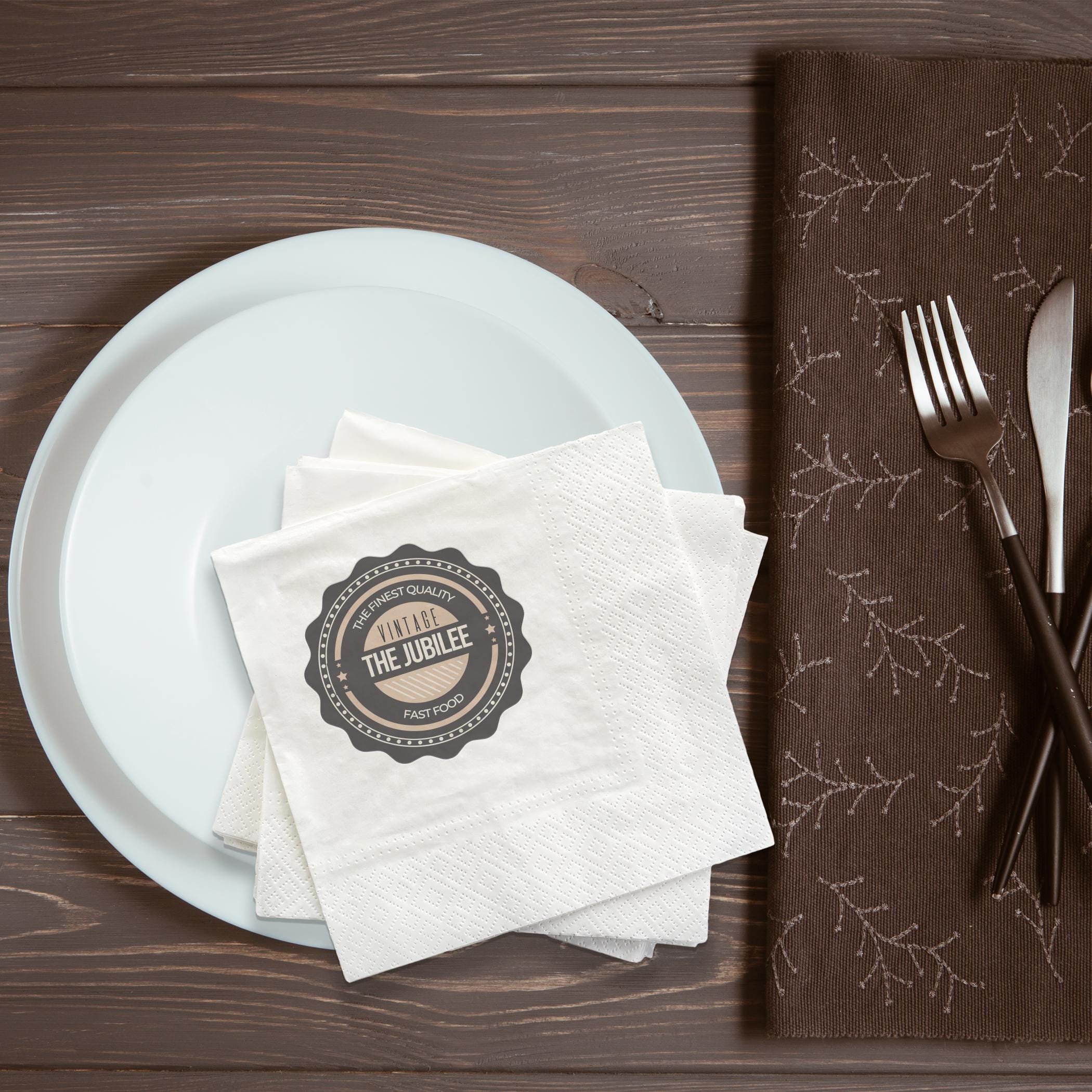 Custom Napkins With Logo, Personalized Logo Cocktail Napkins Luncheon ...