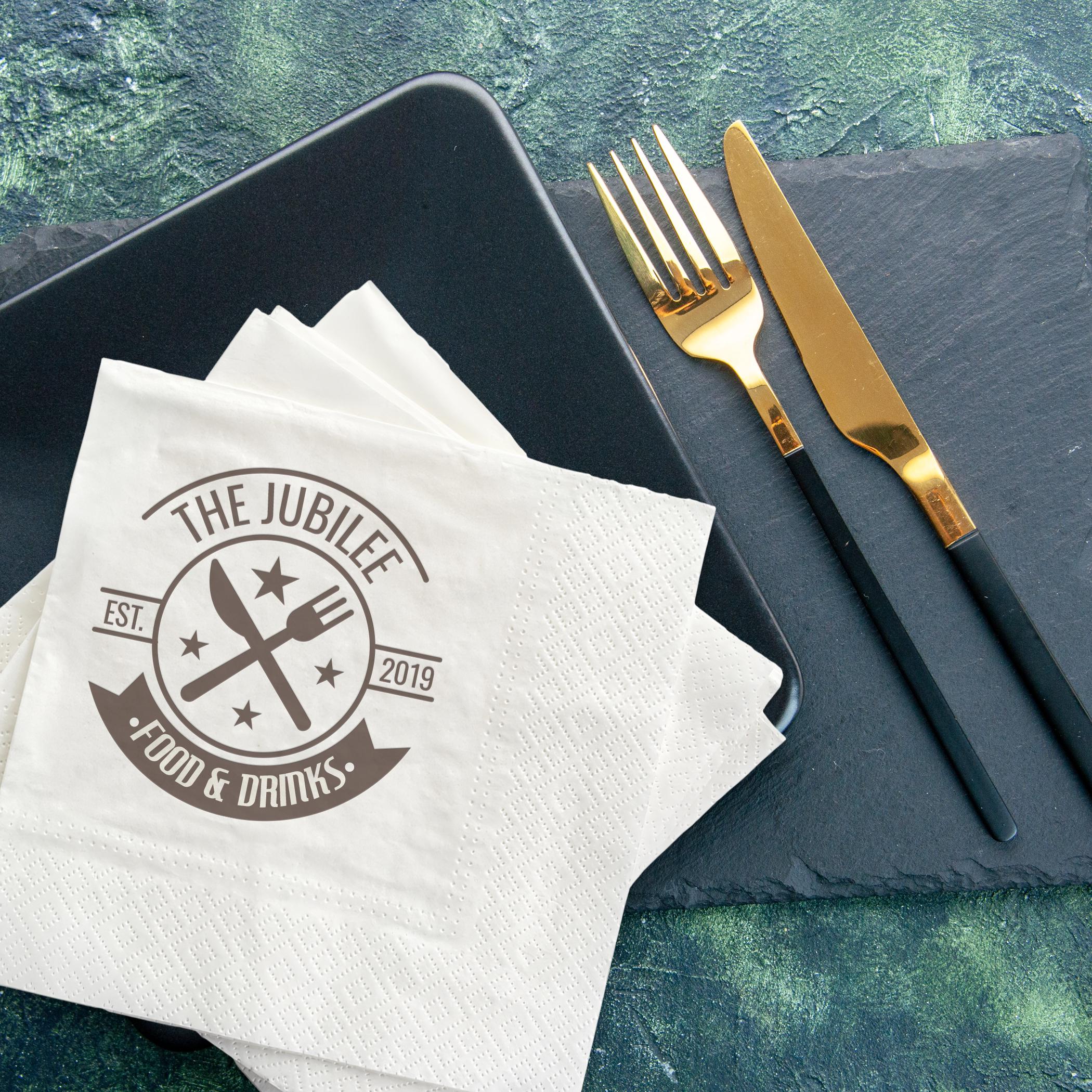 Custom Napkins With Logo, Personalized Logo Cocktail Napkins Luncheon ...