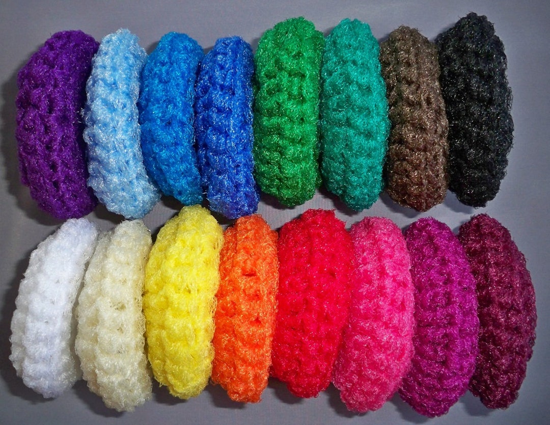 Puffy Scrubbie - Double Layer Nylon Net Scrubbie, Set of 3 - 6, Approx ...