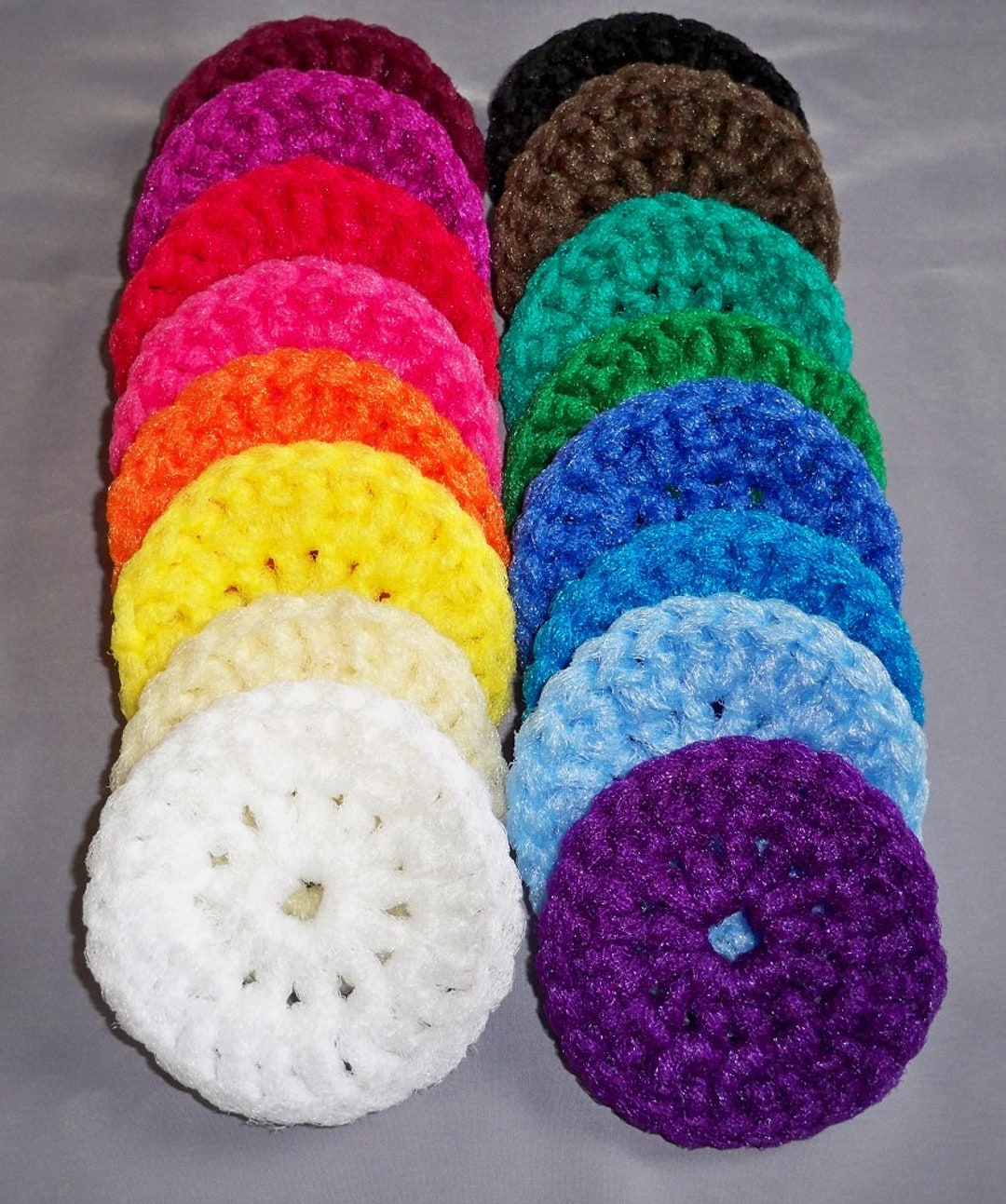 Double Round Scrubbie - Nylon Net Scrubbie, Set of 3 - 6, Approx Size 4 ...