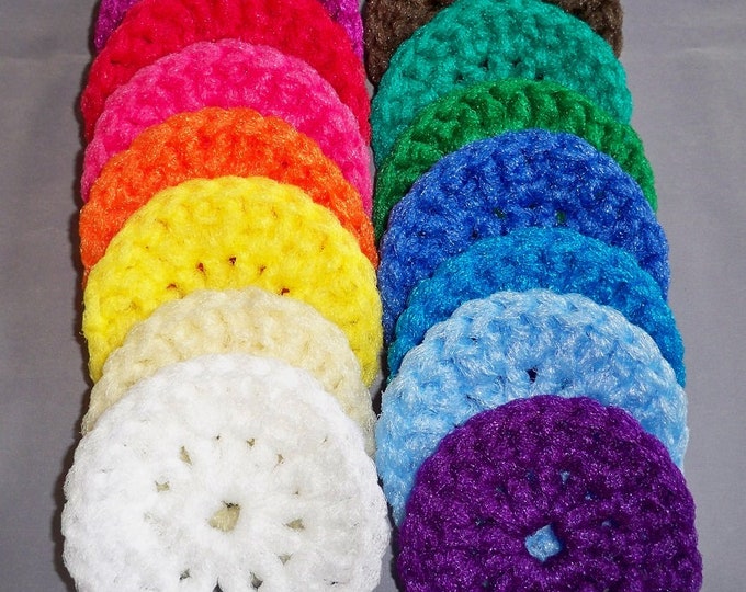 Double Round Scrubbie Nylon Net Scrubbie Set of 3 6 - Etsy