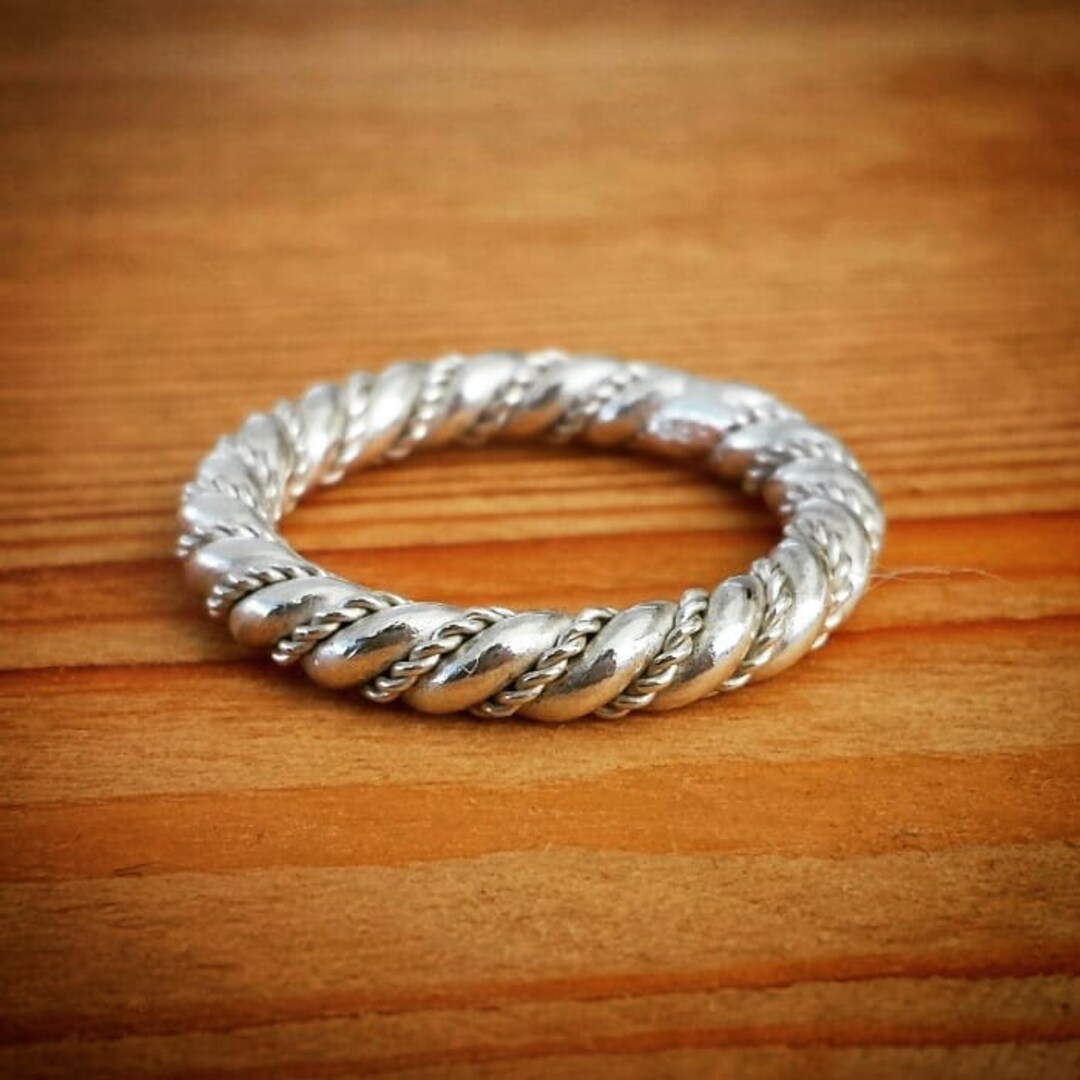 Twisted Silver Viking Ring / Ouroboros Ring / Viking Replica / Viking ...