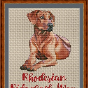 Rhodesian Ridgeback Mom Cross Stitch Pdf Pattern - Etsy