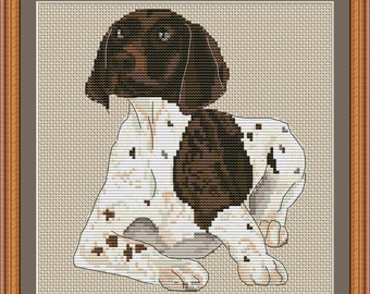 Rainbow German Shorthaired Pointer Cross Stitch Pattern - Etsy